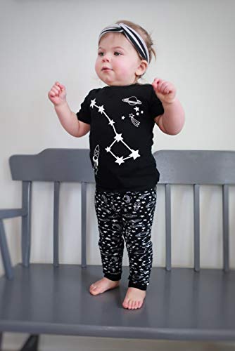 Doodle Pants Space Collection 3M-24M Toddler Boys, Girls & Baby Legging (Constellations Legging, S (3M-12M))