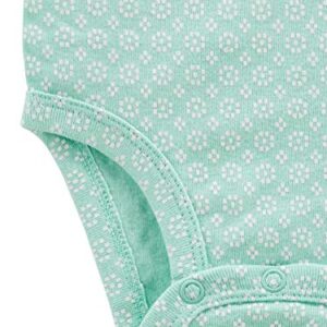 Simple Joys by Carter's Baby Girls' 5-Pack Long-Sleeve Bodysuit, Mint Green/Navy Dots/Pink/Butterflies/Floral, 3-6 Months