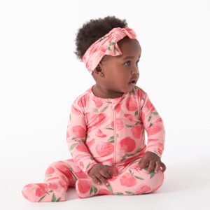 Gerber Unisex Baby Toddler Buttery Soft Snug Fit Footed Pajamas with Viscose Made from Eucalyptus, Just Peachy, 18 Months