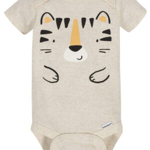 Onesies Brand Baby Boy's 8-Pack Short Sleeve Mix & Match Bodysuits, Dangerously Cute Tiger, 3-6 Months