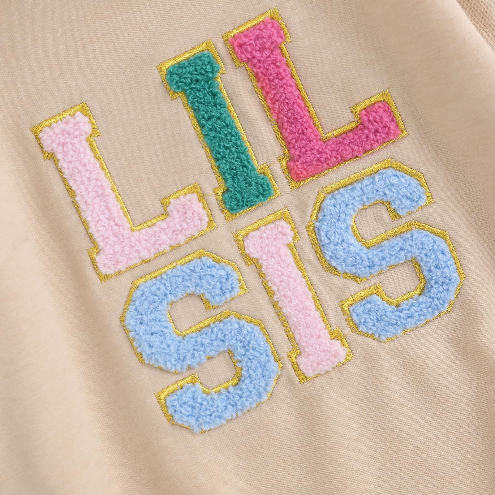 Infant Baby Girl Fall Outfit Sweatshirt Romper Letter Embroidery Jumpsuit Big Lil Sis Matching Newborn Winter Clothes