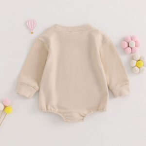 Infant Baby Girl Fall Outfit Sweatshirt Romper Letter Embroidery Jumpsuit Big Lil Sis Matching Newborn Winter Clothes