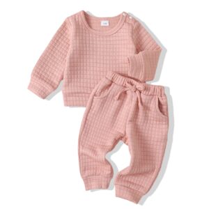 infant girl clothes outfits gifts sets ruffle long sleeve spring fall winter baby girl clothes 3-6 months