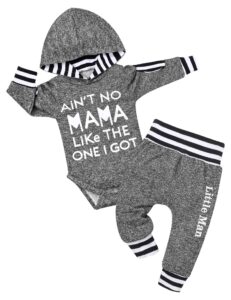 fommy baby boy clothes 0-3 months boy clothes letter print hoodies+little man stripe long pants 2pcs infant boy outfit baby boy stuff gifts clothing set