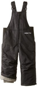 arctix infant/toddler chest high snow bib overalls, black, 2t