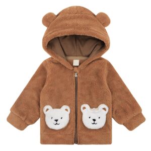 aimisyou infant fleece jacket 6-12 months neutral baby boy clothes winter outfit for girl