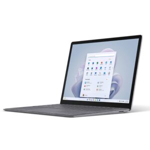 microsoft surface laptop 5 (2022), 13.5" touch screen, thin & lightweight, long battery life, fast intel i5 processor for multi-tasking, 8gb ram, 512gb storage with windows 11, platinum