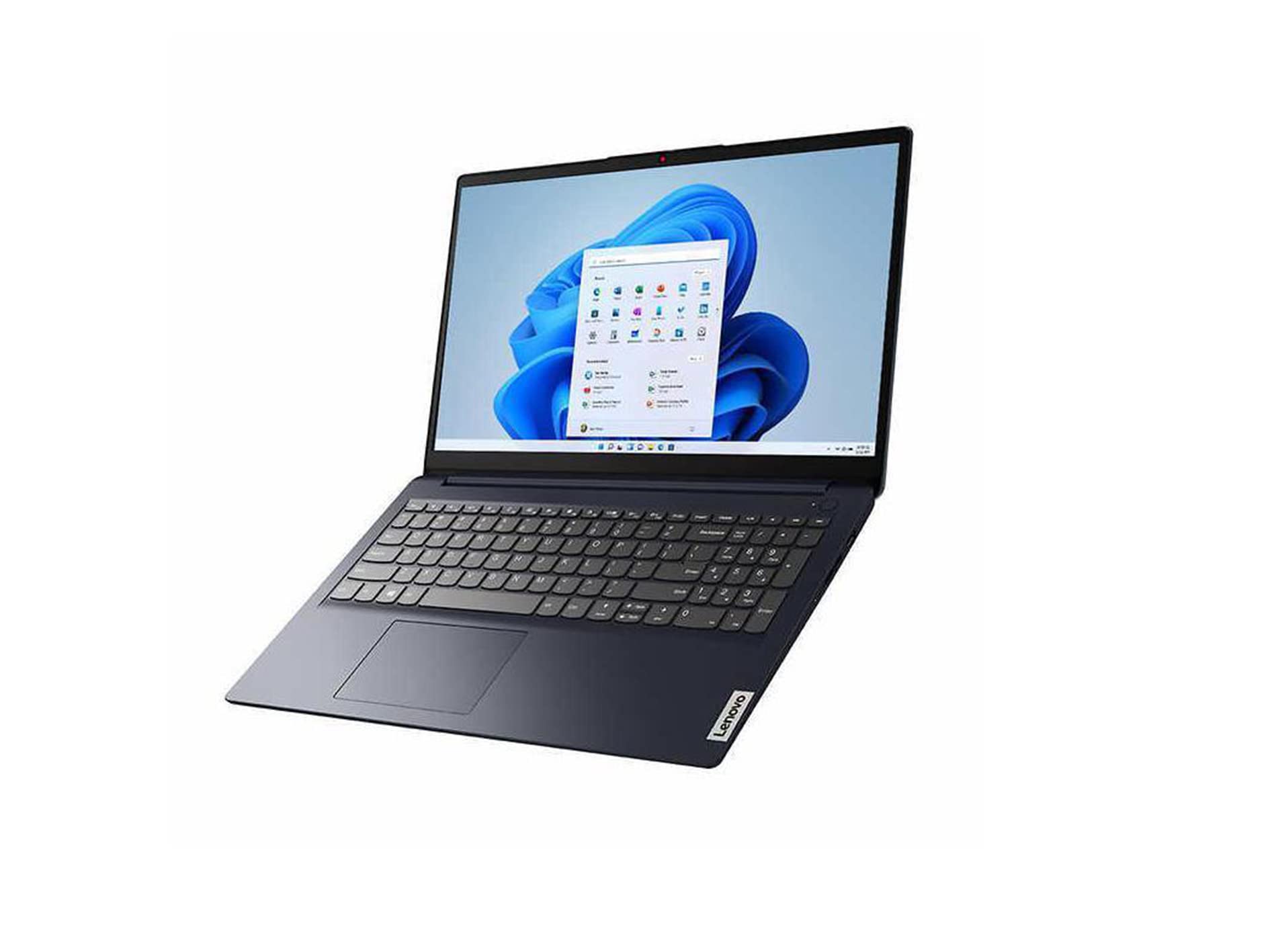 Lenovo IdeaPad 1 15.6" FHD Laptop, Intel Pentium Silver N6000 Processor, 4GB RAM, 128GB eMMC Flash Memory, 720P HD Webcam, Dolby Audio, 1 Year Office, Blue, Win 11, 32GB Hotface USB Card