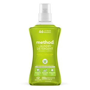 method liquid laundry detergent, coconut + cactus water, 66 loads per bottle, biodegradable formula, plant-based stain remover, 53.5 fl oz (pack of 1)