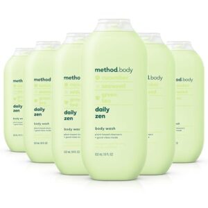 method body wash, daily zen, paraben and phthalate free, 18 oz (pack of 6)