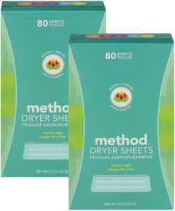 method dryer sheets, beach sage, 80 sheets, 2 pack, packaging may vary