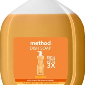 Method Gel Dish Soap, Refill, Clementine, Recylable Bottle, Biodegradable formula, 54 Fl Oz (Pack of 1)