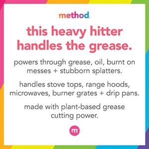 Method Heavy Duty Degreaser, Lemongrass Scent, Oven Cleaner & Stove Top Cleaner, 28 Oz Spray Bottles (Pack of 8)