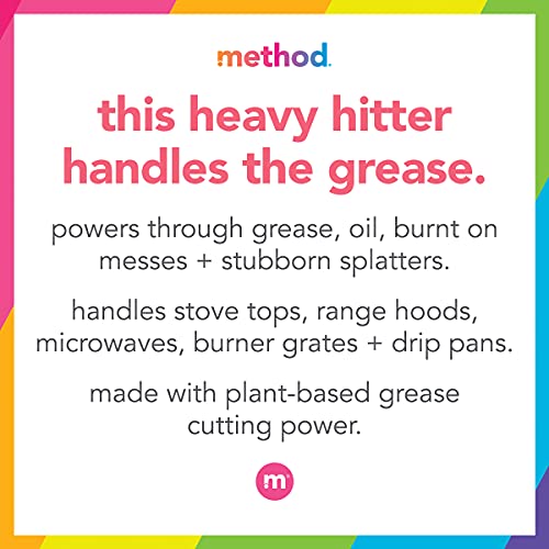 Method Heavy Duty Degreaser, Lemongrass Scent, Oven Cleaner & Stove Top Cleaner, 28 Oz Spray Bottles (Pack of 8)