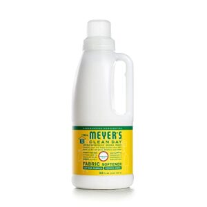 mrs. meyer's clean day liquid fabric softener, infused with essential oils, paraben free, honeysuckle, 32 oz (32 loads)