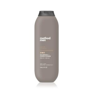 method men 2-in-1 shampoo and conditioner, cedar and cypress, paraben and phthalate free, 14 fl oz, 1 ct