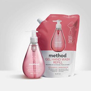 Method Gel Hand Soap Refill, Pink Grapefruit, Biodegradable Formula, 34 Fl Oz (Pack of 1)