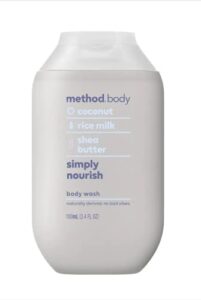 method body wash, simply nourish, 3.4 ounces travel size