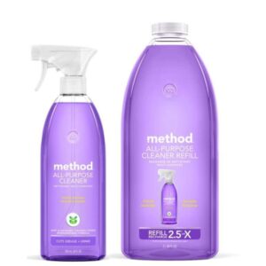 method all purpose cleaner lavender spray bottle & refill, 68 oz. and 28 oz. bundle pack