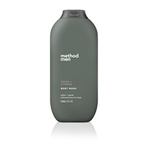 method men body wash, cedar + cypress, paraben and phthalate free, 18 fl oz (pack of 1)