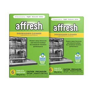 affresh dishwasher cleaner, 12 month supply, helps remove limescale and odor-causing residue