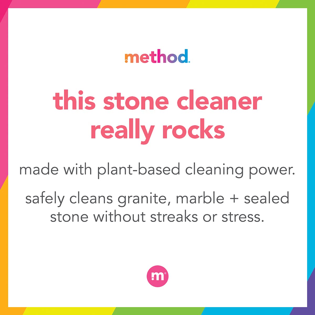 Method Daily Granite Cleaner Spray, Orange Tangerine, Plant-Based Cleaning Agent for Granite, Marble, and Other Sealed Stone, 28 oz Spray Bottles (Pack of 8)