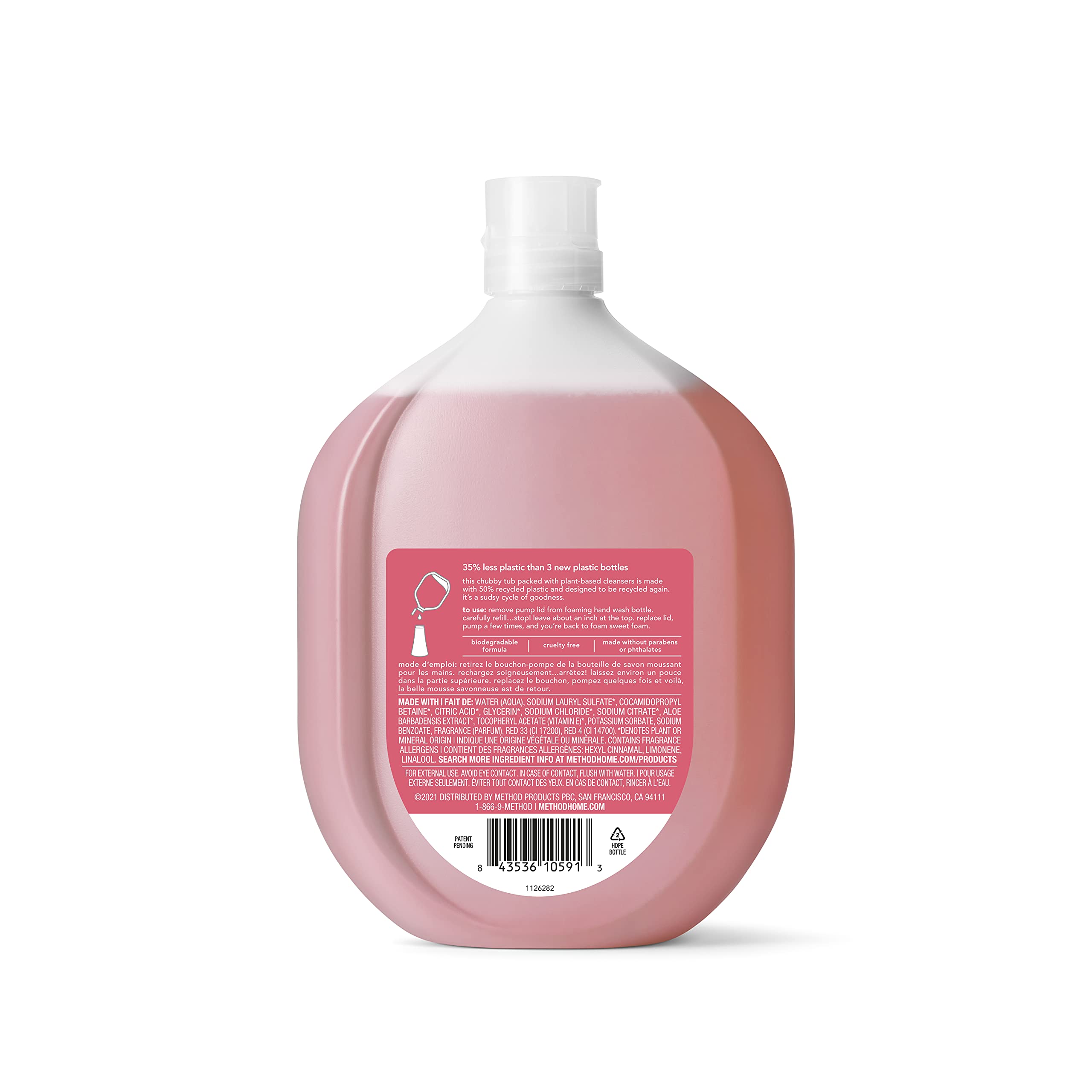 Method Foaming Hand Soap Refill Variety Pack, Pink Grapefruit, Waterfall, 28 Fl Oz each, 2 CT