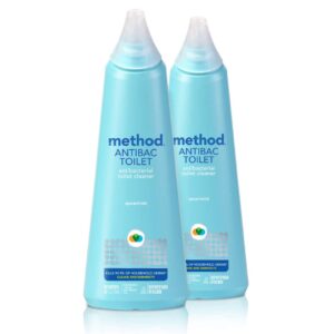 method antibacterial toilet bowl cleaner, spearmint, kills 99.9% of household germs, 24 fl oz (pack of 2)