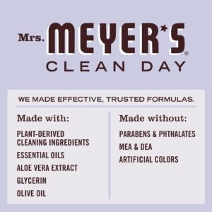 MRS. MEYER'S CLEAN DAY Hand Soap, Made with Essential Oils, Biodegradable Formula, Lavender, 12.5 fl. Oz