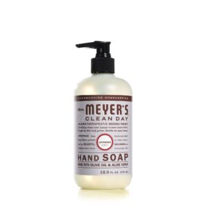 MRS. MEYER'S CLEAN DAY Hand Soap, Made with Essential Oils, Biodegradable Formula, Lavender, 12.5 fl. Oz