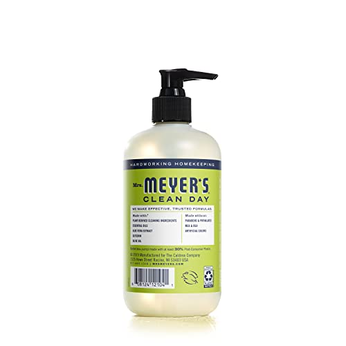 Mrs. Meyer's Clean Day Liquid Hand Soap, Cruelty-Free, and Biodegradable Hand Wash Made with Essential Oils, Lemon Verbena Scent, 12.5 Oz (Pack of 3)