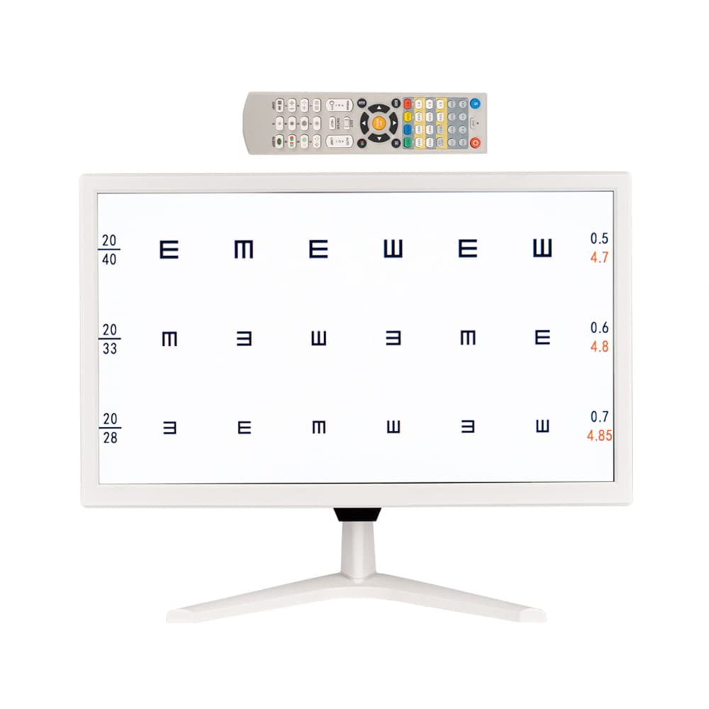 AISITESY Vision Meter Digital 19" LCD Electronic Optical Vision Meter with 44+ Visual Targets and 5 Display Methods Optometry Projector with Remote Control