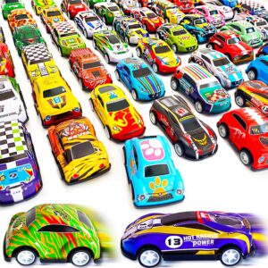 qiuttnqn 50 pcs mini pull back cars,fun bulk race car set,mini die-cast race cars for kids,carnival prizes for boys and girls,christmas,birthday,party gifts,party favors