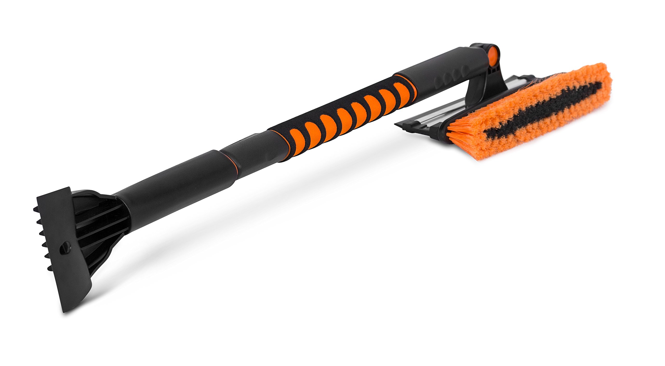 Snow MOOver 39" Extendable Snow Brush with Detachable Ice Scraper | 11" Wide Squeegee & Bristle Head | Lightweight Aluminum Body with Ergonomic Grip | No Scratch Winter Cleaning Tool for Cars & SUVs