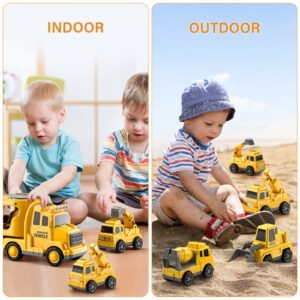 TEMI 5-in-1 Construction Truck for 3-9 Year Old Boys and Girls - Friction Power Vehicle Car for Toddlers 1-3, Carrier for Kids 3-5 - Christmas and Birthday Gifts