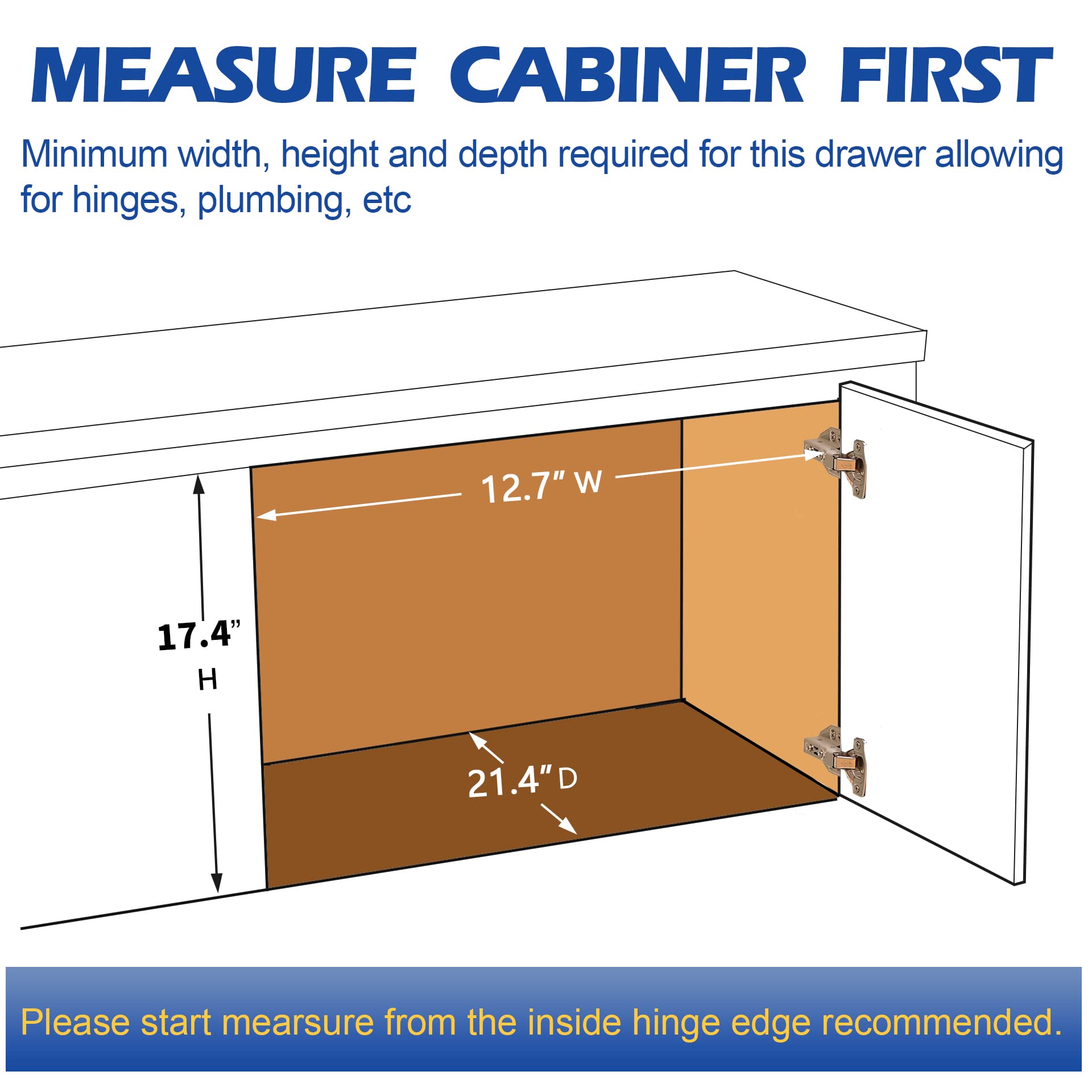 SIMCAS Pull Out Cabinet Organizer 11"W x 18"D, 1Tier Heavy Duty slide out cabinet organizer, pull out drawers for kitchen cabinet organizers and storage, under sink cabinet pull out shelves organizer