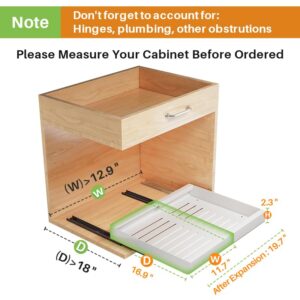 Expandable Pull-Out Cabinet Organizer with Adhesive Nano Film - For Kitchen, Pantry, Bathroom Storage