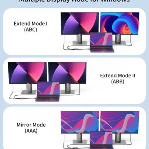 fairikabe DisplayPort to Dual DisplayPort Splitter Adapter 4K60Hz for Dual Monitor Display, MST Display Port Adapter Extend Display 1 in 2 Out, DisplayPort Hub for Desktop PC Laptop