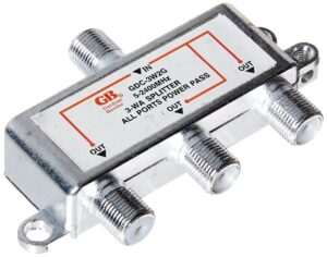 gardner bender gdc-3w2g splitter satellite & digital tv 5mhz-2.3ghz 3-way, 5 piece