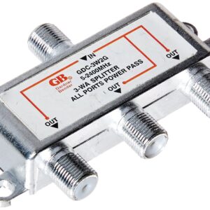 Gardner Bender GDC-3W2G Splitter Satellite & Digital TV 5Mhz-2.3Ghz 3-Way, 5 Piece