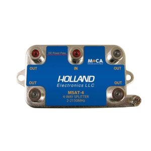 holland splitter, 4-way, moca enabling, 2-2150mhz, direct tv approved