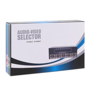 Suckoo 8 Port 3RCA AV Audio Video Switcher Splitter 8 in 2 Out 4 in 2 Out DVD Player Game Console TV Box External 2 Way TV Monitor Projector Composite AV switcher Switch Box