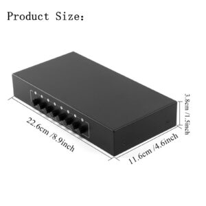 Suckoo 8 Port 3RCA AV Audio Video Switcher Splitter 8 in 2 Out 4 in 2 Out DVD Player Game Console TV Box External 2 Way TV Monitor Projector Composite AV switcher Switch Box