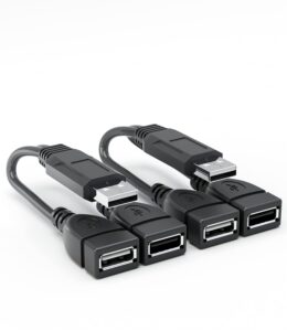 eanetf usb cable, 2-port usb 2.0 male to female splitter, high-speed charging & data transfer for laptop, car, mac, tv, pc, xbox, hdd