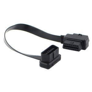 ollgen 30cm obd ii obd2 16 pin car diagnostic splitter cord male to dual female extension cable adapter