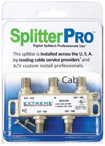 splitterpro - digital splitters professionals install across the u. s. a. 4-way coaxial cable splitter, 1 ghz for hdtv and high speed internet (not for satellite dish connections)