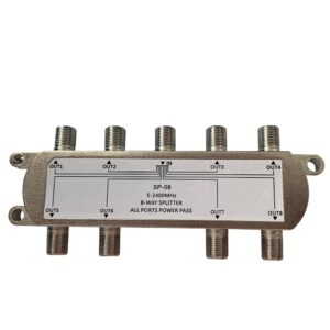 ofcn 8-way splitter 5-2400mhz for satellite/cable tv and internet, catv antenna system