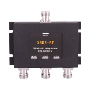 xrds -rf wide-band 3 way splitter-4.8db n type female-50 ohm (not for tv)