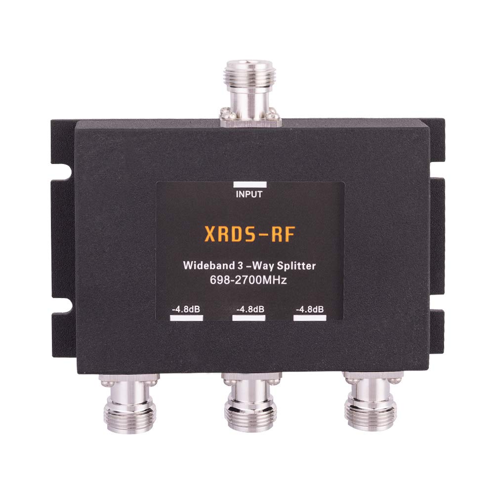 XRDS -RF Wide-Band 3 Way Splitter-4.8dB N Type Female-50 Ohm (NOT for TV)