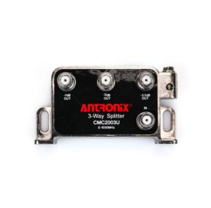 antronix cmc2003u 3-way universal moca splitter -3.5db -7db 5-1002 mhz high performance for coax cable tv & internet